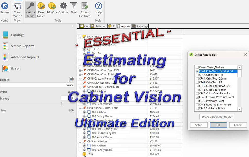 Essential Estimating for Cabinet Vision – Essential Cabinet Vision Packages