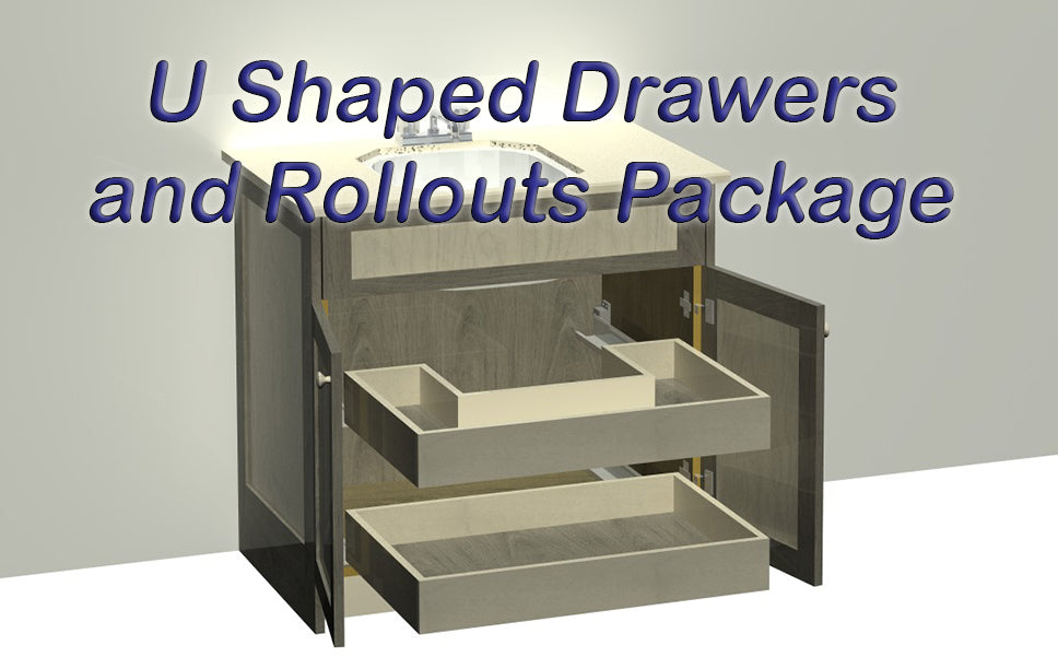 U Shaped Drawers and Rollouts Package – Essential Cabinet Vision Packages